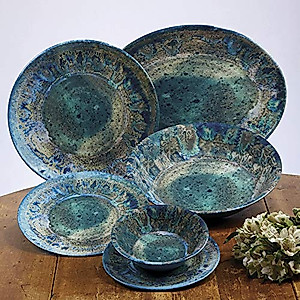 Certified International Radiance Teal Melamine 11" Dinner Plate, Set of 6