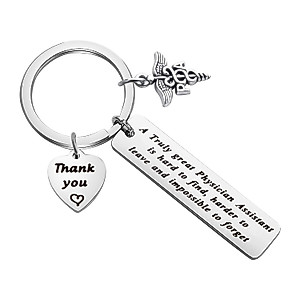ENSIANTH Physician Assistant Gift PA Keychin A Truly Great Physician Assistant is Hard to Find Keychin Nurse Appreciation Gift PA Graduation Gift (PA Long Key)