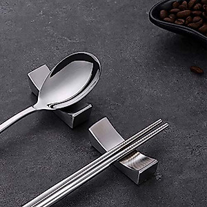 Hemoton 2PCS stainless chopsticks stainless steel chopsticks chinese chopsticks cutlery Rest dinnerware Spoon Rest Holder Tableware Chopsticks Rest Chopsticks Holder holder non stick