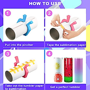 Sublimation Tumblers Pinch, Snktiny Pincher Tool for 20 Oz Sublimation Blanks Tumblers Skinny Straight, Pinch Tumbler Clamp Grip Tool, Supplies for Sublimation Paper & Tumblers