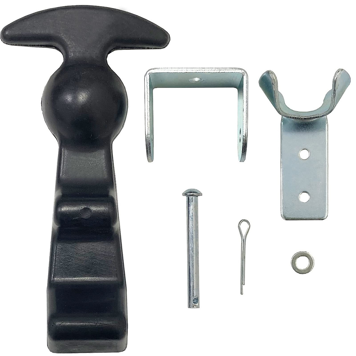 Ganlandy Elastic Rubber Hood Catch, Flexible T-Handle Hasp, Rubber Flexible Draw Latches with Brackets for Tool Box, Vehicle Engine, Hood, Golf Cart