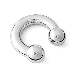 Scrap Metal 23 316L Surgical Steel Circular Barbell Horseshoe 4g 3/4