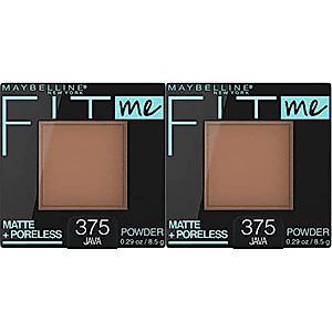 Maybelline Fit Me Matte + Poreless Pressed Face Powder Makeup, Java, 1 Count (Pack of 2)