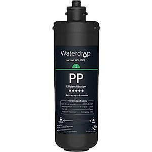 Waterdrop WD-10PP Under Sink Water Filter, Replacement for Waterdrop TSA & TSB &TSB-CM 3-stage Under Sink Water Filter System