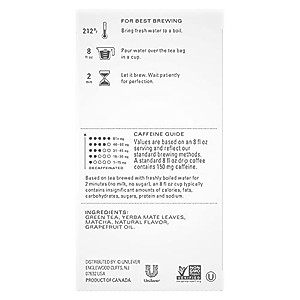 TAZO Matcha Mate Grapefruit Tea Bags, 20 Count (Pack of 6)