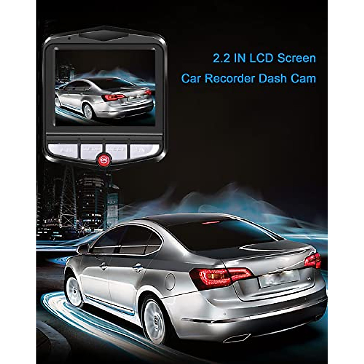 SZAIENXIL 2.2Inch Screen Dash Cam for Cars, 1080P Car DVR Dash Cam, Car Camera Recorder Dashboard Camera with 170° Wide Angle, Night Vision, Loop Recording, Parking Monitor