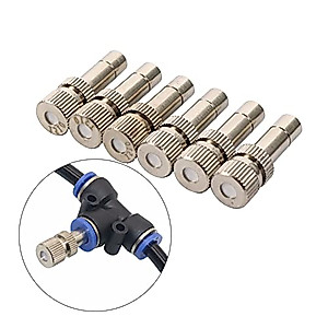 VIEUE Garden Drip Irrigation System Accessories 0.1mm 0.15mm Low-Pressure Atomizing Atomizing Nozzle Spray Atomizing Head Atomizing Spray System 6 Pieces (Color : 0.1mm)