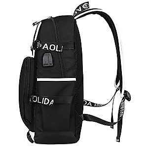 Roffatide Anime One Piece Laptop Backpack with USB Charging Port & Headphone Port Roronoa Zoro Rucksack with Printed Backpack for Men Women Graphic Travel Backpack