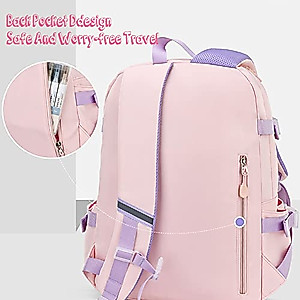 JEKAVA Kawaii Kids Backpack Cute School Bookbag for Girls Quicksand Middle School Students Rucksack Waterproof Large Capacity (Purple, Big)