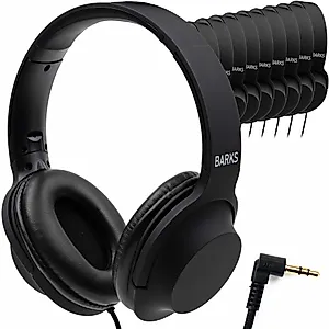Bulk Headphones for Classroom (10 Pack) - Premium On-Ear Kids Headphones for School: Best for Students Grades 6-12 in Classrooms (Crisp Clear Audio, Comfortable Fit, Noise Reducing, Easy to Clean)