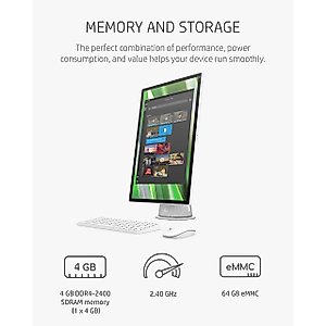 HP Chromebase 21.5" All-in-One Desktop, Intel Pentium Gold 6405U Processor, 4 GB RAM, 64 GB Storage, Rotating Full HD IPS Touchscreen, Chrome OS, Bluetooth Keyboard and Mouse Combo (22-aa0012, 2021)