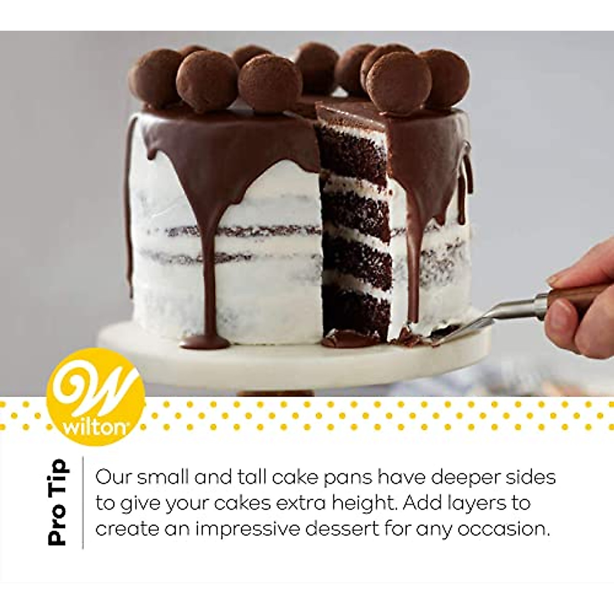 Wilton Small and Tall Aluminum 2 x 6-inch Layer Cake Pan Set, 2- Piece