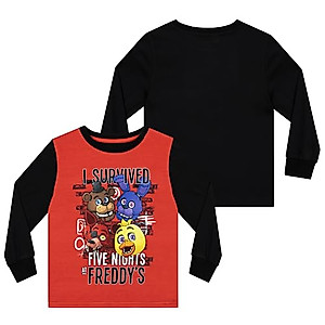 Five Nights at Freddy's Boys FNAF Pajamas Red Size 6