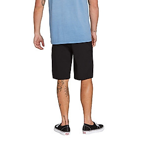 Volcom Men's Kerosene 21" Hybrid Chino Shorts, Black, 32
