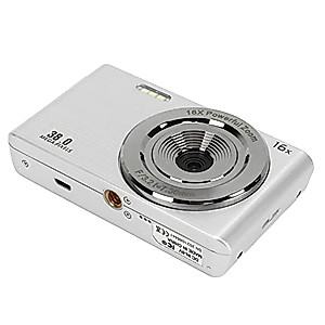 Digital Camera, 1080P 38MP 16X Digital Zoom Rechargeable Compact Vlogging Camera with 2.4 Inch LCD Screen and Fill Light Portable Mini Pocket Camera for Kids Teens Beginner