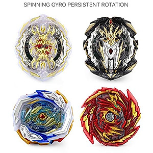 RGoal 4 in 1 Bey Burst Battaling Tops Set, Burst Starter Top Set with 4D Launcher(Gold)