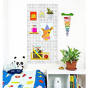 8 Pack Pegboard, Peg Boards, Peg Boards for Walls, Pegboard Wall Organizer, Small Pegboard 10" x 10", Pegboard Plastic Panels for Craft Room, Organizer, Storage, Workbench, Study Room