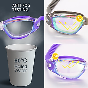 Yizerel Swim Goggles, 2 Pack Swimming Goggles for Adult Men Women Youth Kids Child