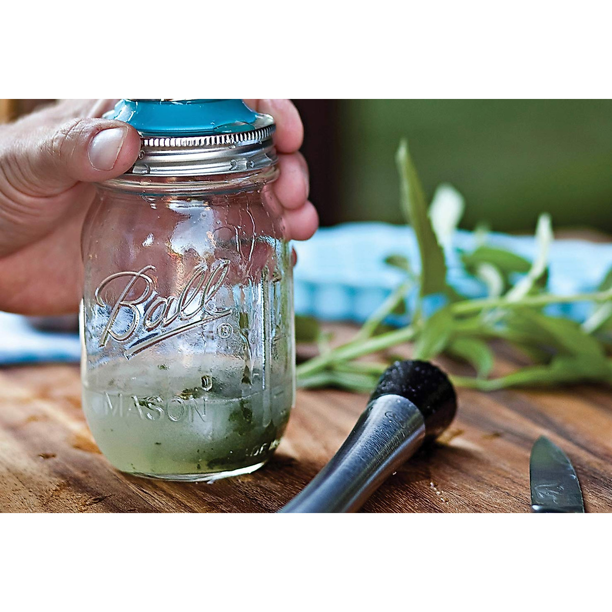 Outset Stainless Steel Cocktail Muddler, 1.25 x 1.25 x 8 inches