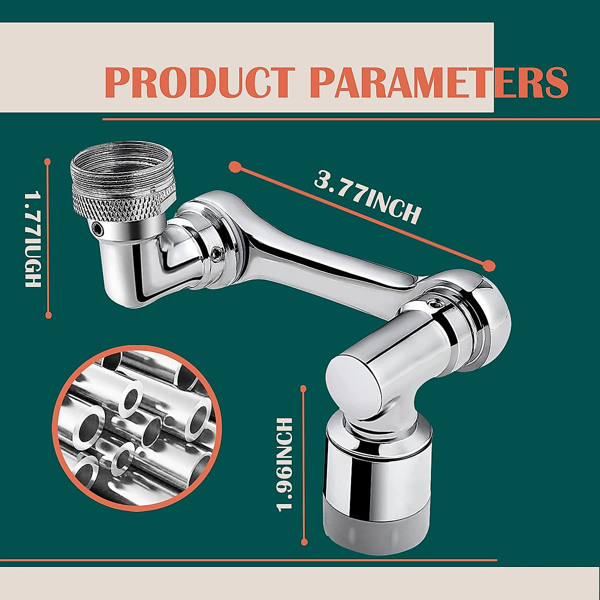 1080 degree rotatable kitchen faucet aerator, Bathroom Sink Faucet Extender with 2 Spout Modes, Suitable for femalethread 20 22 24mm faucet for Kitchen and Bathroom Faucet Parts Replacement