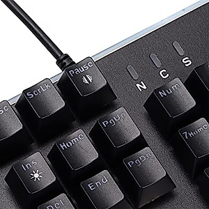 Gaming Keyboard, USB 104 Keys RGB Backlight Effects Led Keyboard Mechanical, Ergonomic Keycap Design, Computer Accessories, for Win 2000/XP/7/8/10.