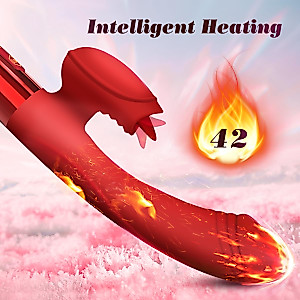 BFAZON Adult Sex Toys for Women Realistic Dildo Vibrators with 10 Licking G Spot Clitoral Stimulation & Vibrating Dildos Modes Female Sex Toys Anal Dildo Vibrator Sex Toys for Woman and Couples