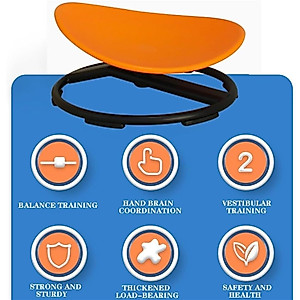 Autism Kids Swivel Chair, Sensory Toys Chair for Kids, Spinning Chair Wobble Chair Balance Toys, Balance Physical Therapy Equipment, Training Body Coordination, Kid Spinning Carousel for Kids 3-12 ( C