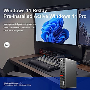 Lenovo Mini PC Windows 11 Pro ThinkCentre Tiny M920q Micro Computer Desktop, Intel i5-8600T 16GB RAM 256GB NVMe M.2 SSD+New 1TB Solid State Drive,AX210 Wi-Fi 6E Bluetooth HDMI Type-C (Renewed)