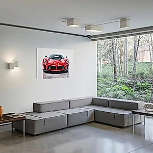 Car Poster Ferrari F40 Supercar Posters Racing Car Canvas Wall Art For Boy's Bedroom SuperCar Wall Decor Frame-style 36x24inch(90x60cm)