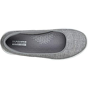 Skechers womens Go Walk Lite - 136001 Ballet Flat, Grey, 7.5 US