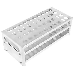 Test Tube Rack Aluminum Blood Collection Tube Holder - School Supply Equipment Storage Organizer for Laboratory (40x12.5)