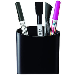 Quartet Magnetic Pen and Pencil Cup Holder, Black (48120-BK)
