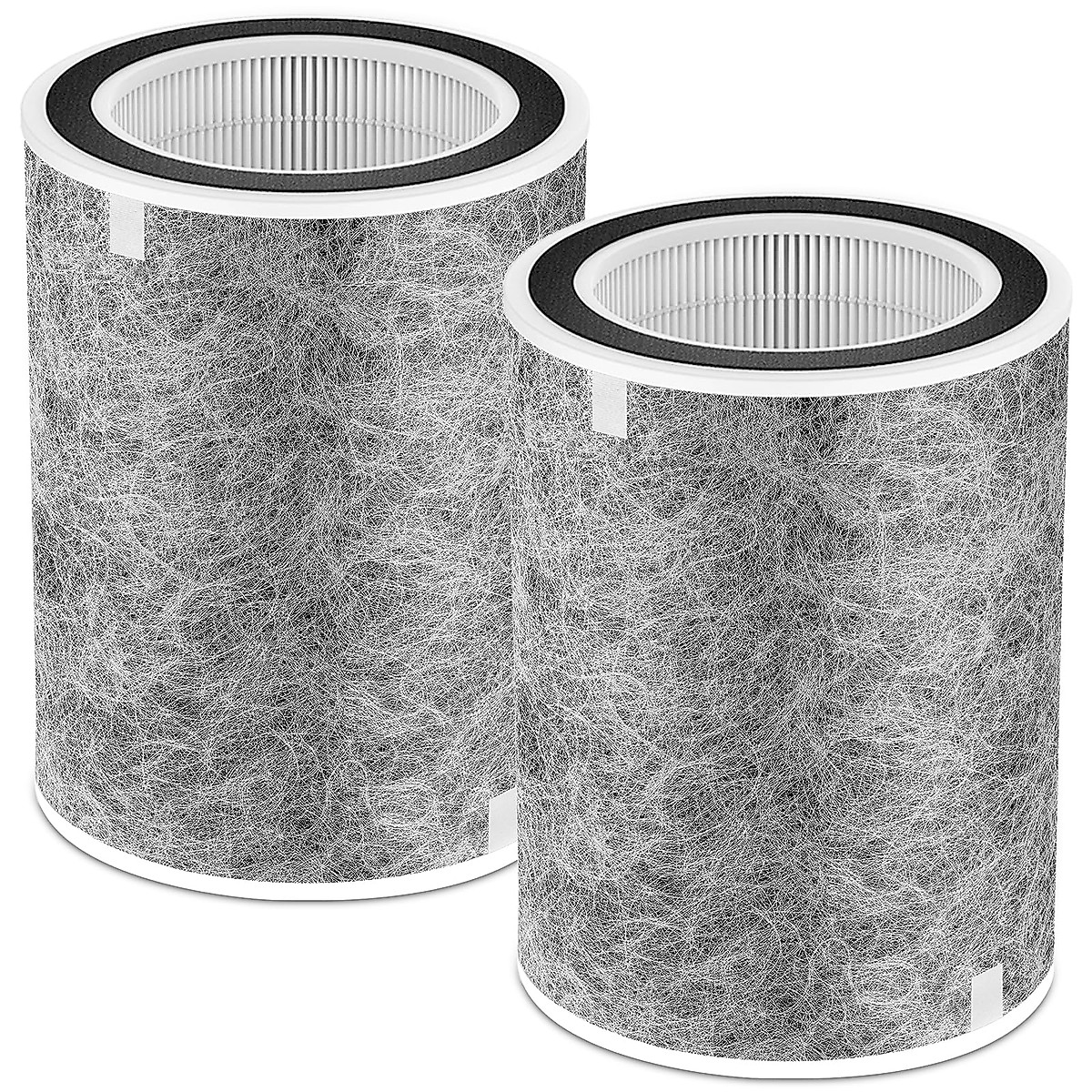 NXBHG 2 Pack HP201 Replacement Filter Compatible with Shark HP201, HP202, UA205, AP1000 and for Shark HC501, HC502 Air Purifier MAX, Absorb 99.97% Particulate, Compare Part HE2FKBASMB, HE2FKBAS.