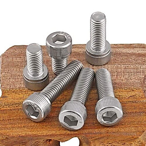 M8x12mm 2Pcs Socket Cap Screws Hex Head Allen Bolts DIN912 304 Stainless Steel (M8x12mm, 2Pcs)