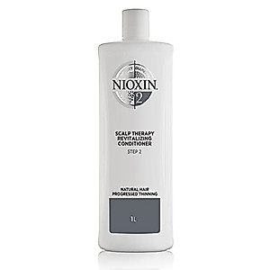 Nioxin System 2 Scalp Therapy Conditioner, Natural Hair with Progressed Thinning, 33.8 oz