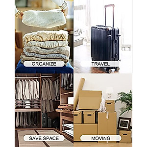 WellMall Vacuum Sealer Bags Seal - Space Saver Vacuum Storage Bags, Vacuum Storage Bags Sealed for Clothing, Clothes, Blanket & Comforter, Great Companion for Travel (8 Pack Large)