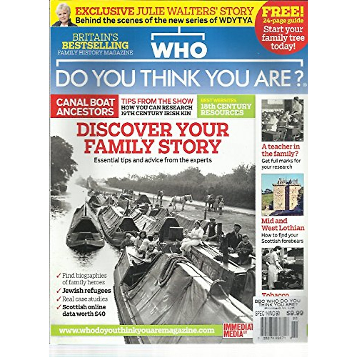 BBC WHO DO YOU THINK YOU ARE ? SEPTEMBER, 2014 (BRITAIN'S BEST SELLING FAMILY