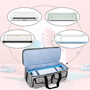 Yarwo Double-Layer Carrying Bag Compatible for Cricut Maker, Cricut Explore Air (Air 2), Silhouette Cameo 4, Travel Storage Case for Die-Cut Machine and Craft Accessories, Dots (Patent Pending)