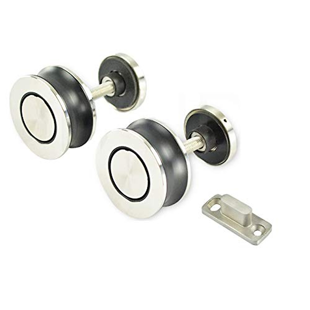 DIYHD Stainless Steel Ceiling Mount Sliding Barn Door Concentric Circles Roller Set