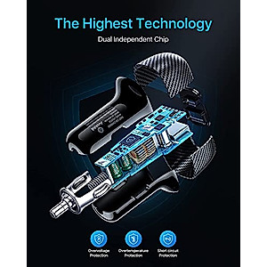 [Newest & Fastest] andobil USB C Car Charger [Fast Charging & Power-Consuming APP Friendly] 38W Dual Port Car Adapter Compatible with Magsafe, iPhone 14 Pro, 14 Plus, 14 Pro Max, All iPad and iPad Pro