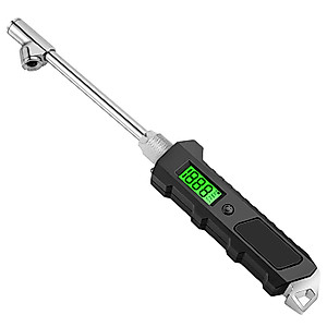Number-one Digital Tire Pressure Gauge 230 PSI Auto Shut Off LCD Backlight Digital Display RV Heavy Duty Dual Head Rotatable Pressure Measuring Valve with LED Flashlight for RV Car Truck Motorcycle