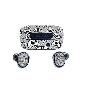 MightySkins Carbon Fiber Skin for Skullcandy Sesh True Wireless Earbuds - Laughing Skulls | Protective, Durable Textured Carbon Fiber Finish | Easy to Apply | Made in The USA