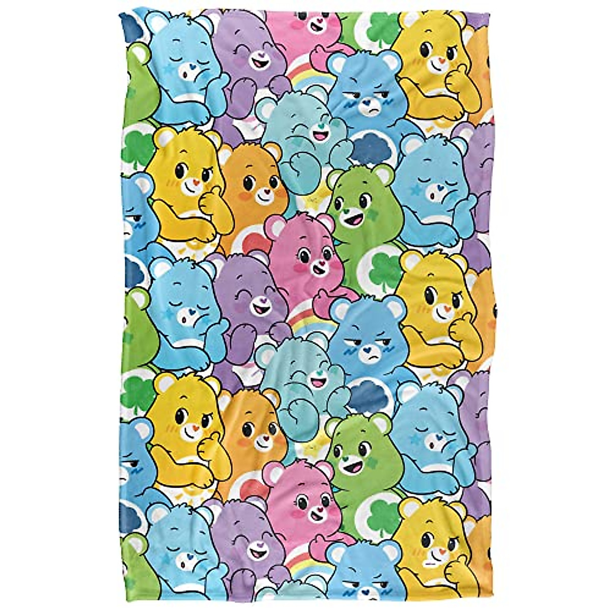 Care Bears Blanket, 36" x 58" Very Many Bears Pattern Silky Touch Super Soft Throw Blanket
