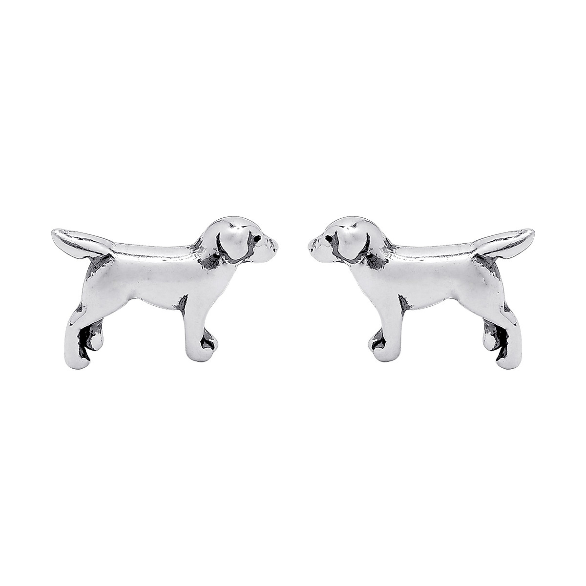 Boma Jewelry Sterling Silver Labrador Retriever Dog Stud Earrings