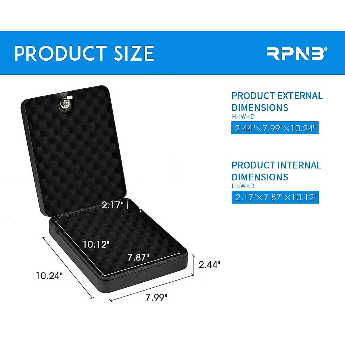 RPNB Gun Safe, Security Safe Lock Box, Portable Safe, Handgun Safe, Key Lock Box.