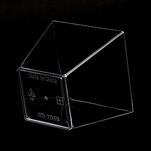 Tosnail 80 Pack 7 Oz Capacity Square Clear Plastic Dessert Tumbler Cups with 100 Spoons