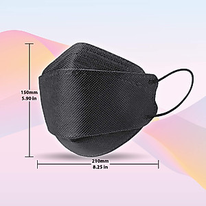 [20 Masks] ANYGUARD KF94 Black Face Mask | 4 Re-Sealable Packs of 5 | Made in Korea