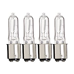 KOR Q50CL/DC - 120-Volt - Halogen JD Type T4 - BA15D - DC Bayonet Base - 50-Watt - Clear Light Bulbs (4 Pack)
