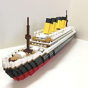 Larcele 1280 Pieces World Famous Micro Building Blocks Bricks Set Mini Construction Toy Set for Children and Adults KLJM-03 (Small Cruise Ship)