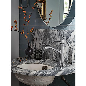 Moen Dartmoor Chrome Single Handle Bathroom Sink Faucet with Optional Deckplate, 6803